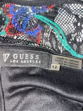 Guess | Dresses | Guess Floral Offshoulder Black Slip Dress | Poshmark